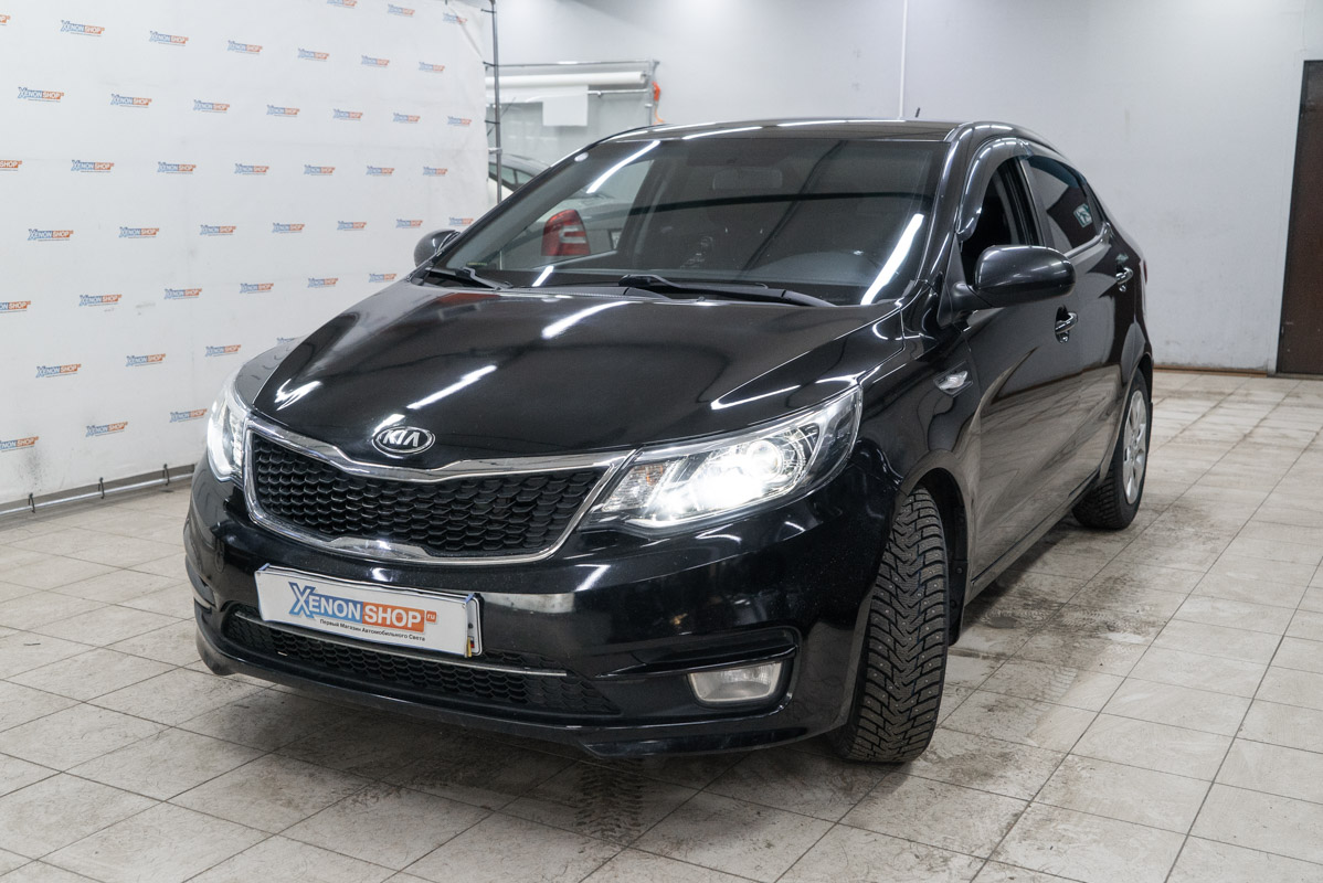 Установка LED-линз в фары КИА Рио (Kia Rio) 2015 года - Установка ...
